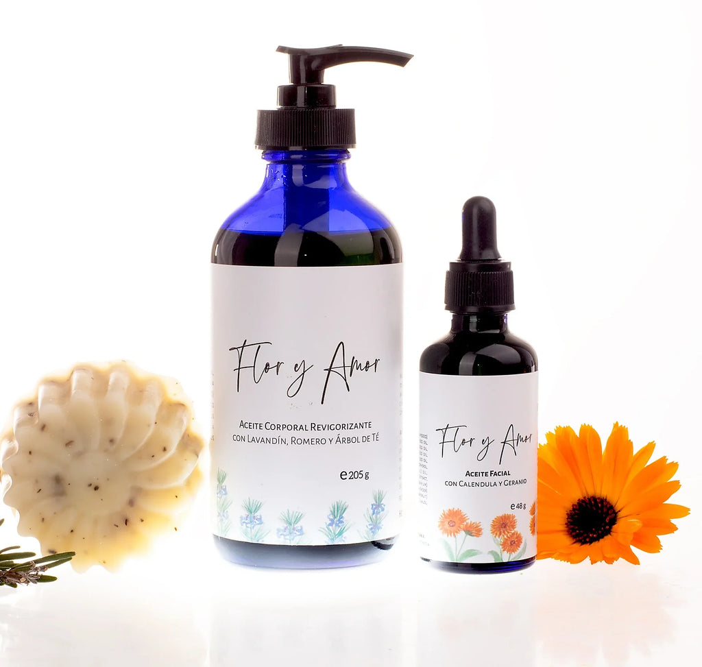 Rosemary Bundle | Facial Oil, Reinvigorating Body Oil + Soap – Flor y Amor